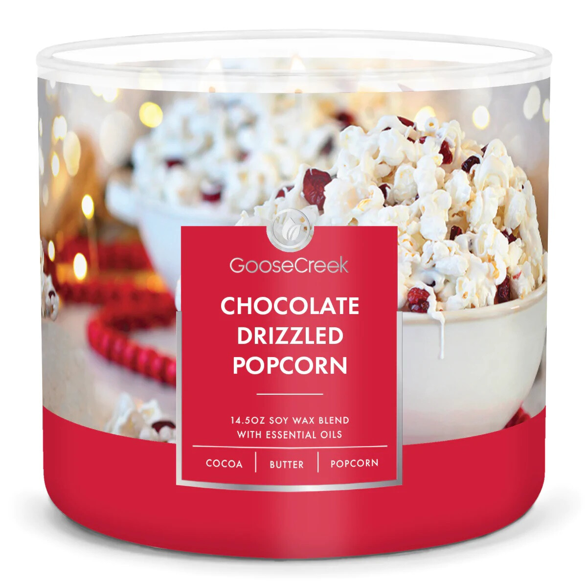Chocolate Drizzled Popcorn 3-Wick-Candle 411g, 15,95