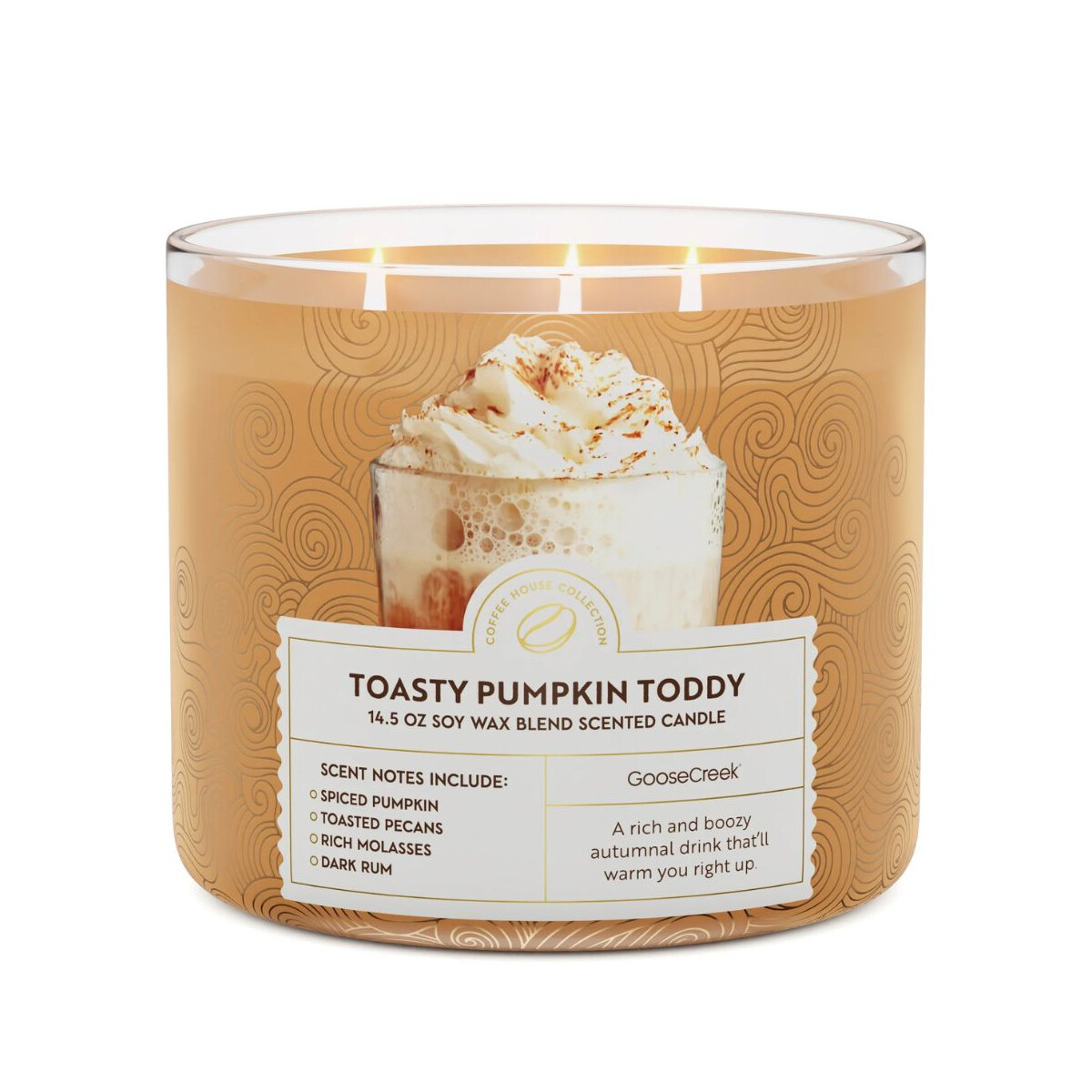 Toasty Pumpkin Toddy 3-Docht-Kerze 411g, 25,95